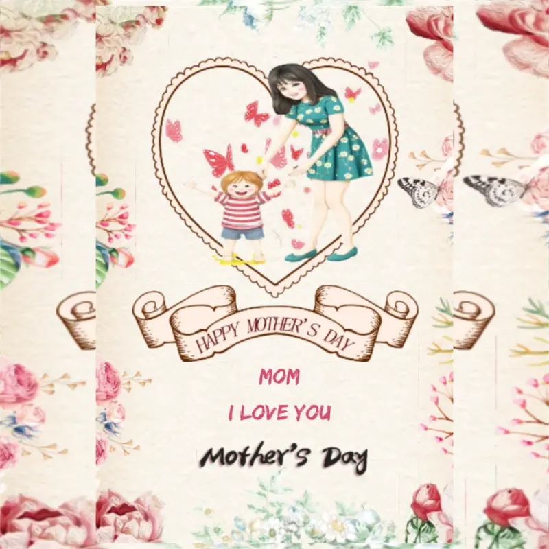 Floral Mother's Day Animated Festival Card | Animated Card Template ...