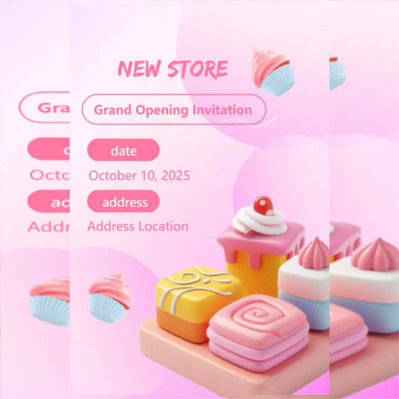 Fresh Delights New Store Opening Invitation Animated Card | Animated ...
