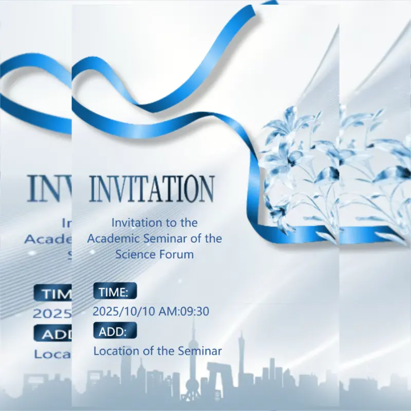 Blue Ribbon Academic Seminar Animated Invitation Card | Animated Card ...