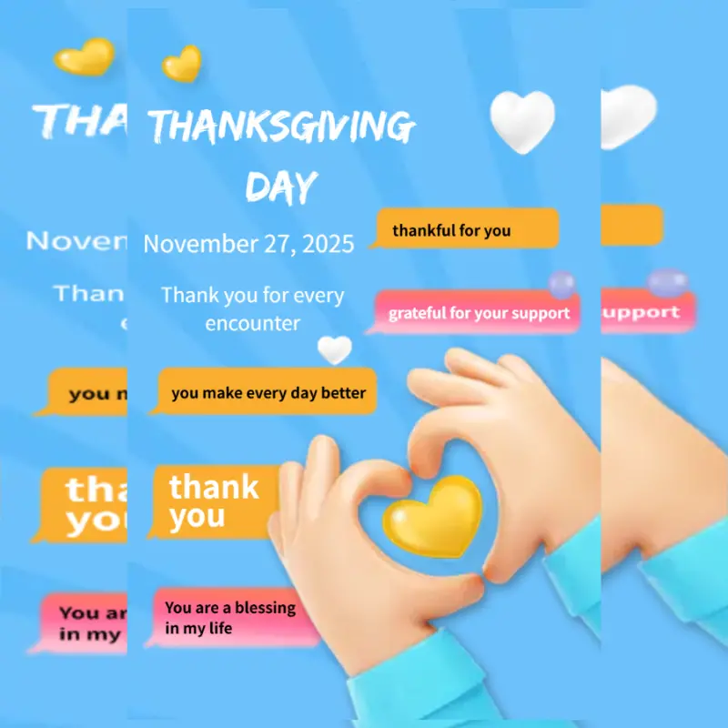 Dialogue-style Animated Thanksgiving Card | Animated Card Template ...